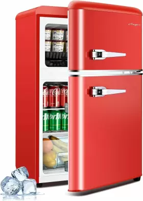 FLS-80G-RED: FRIDGE REFRIGERATOR FREEZER, Anypro